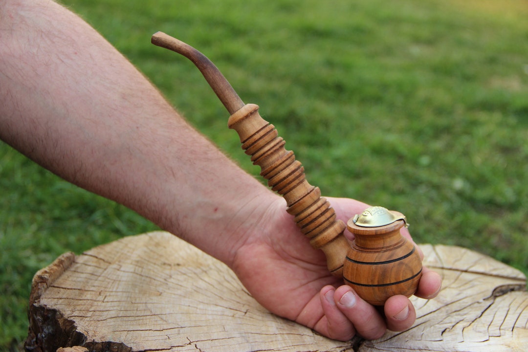 Tobacco Pipe Wood, Smoking Pipe, Pipe With Lid, Hand Carved Pipe ...