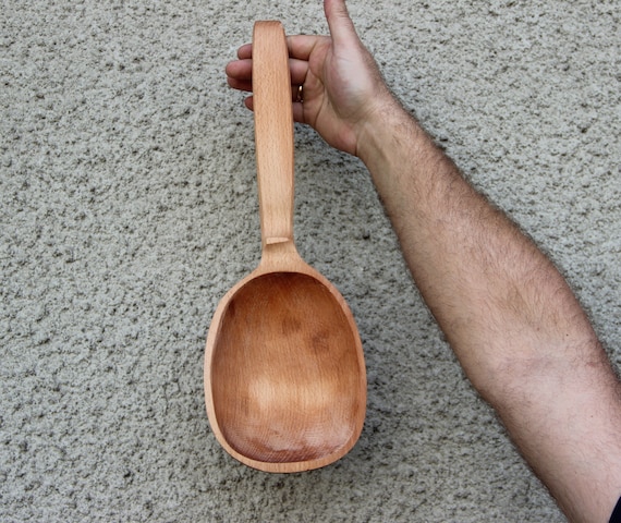 Big Wooden Spoon Big Wood Dipper Huge Wood Spoon Funny | Etsy