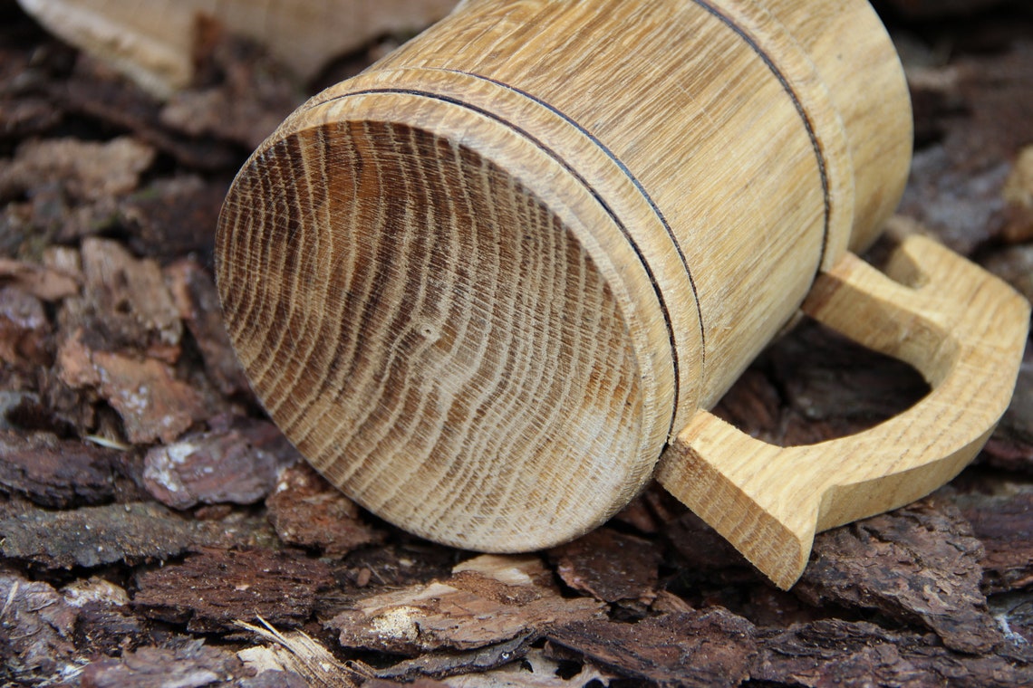 Rustic Mug Oak Mug Wooden Beer Mug Personalized Beer Mug | Etsy