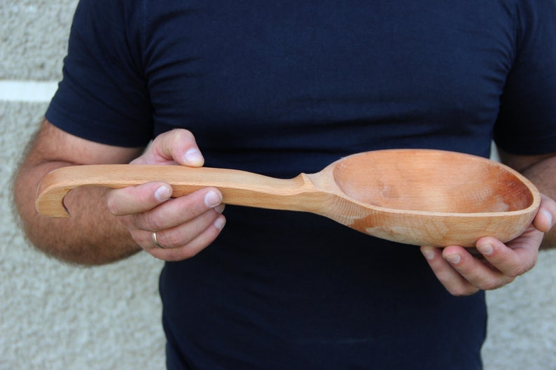 Big Wooden Spoon Big Wood Dipper Huge Wood Spoon Funny - Etsy