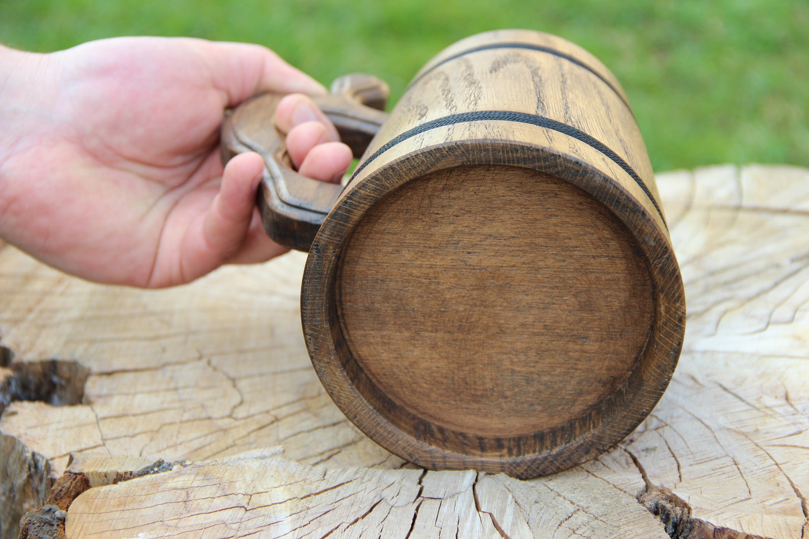 Wooden Tankard Groomsmen Gift Personalized Beer Mug Natural | Etsy