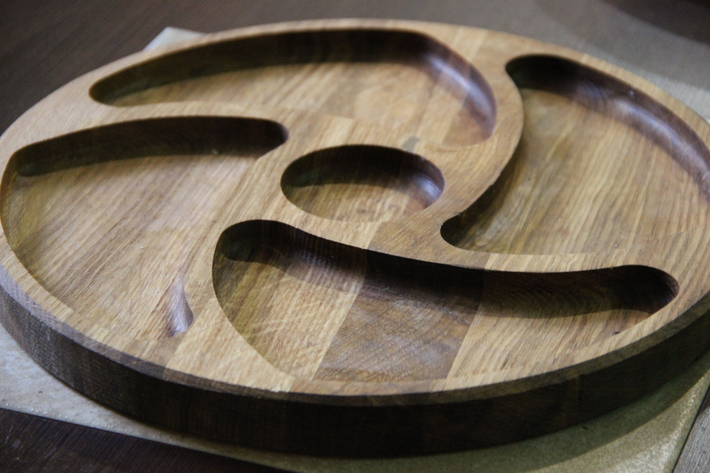 Serving Wooden Plate Cheese Plate Segmented Wood Platter - Etsy