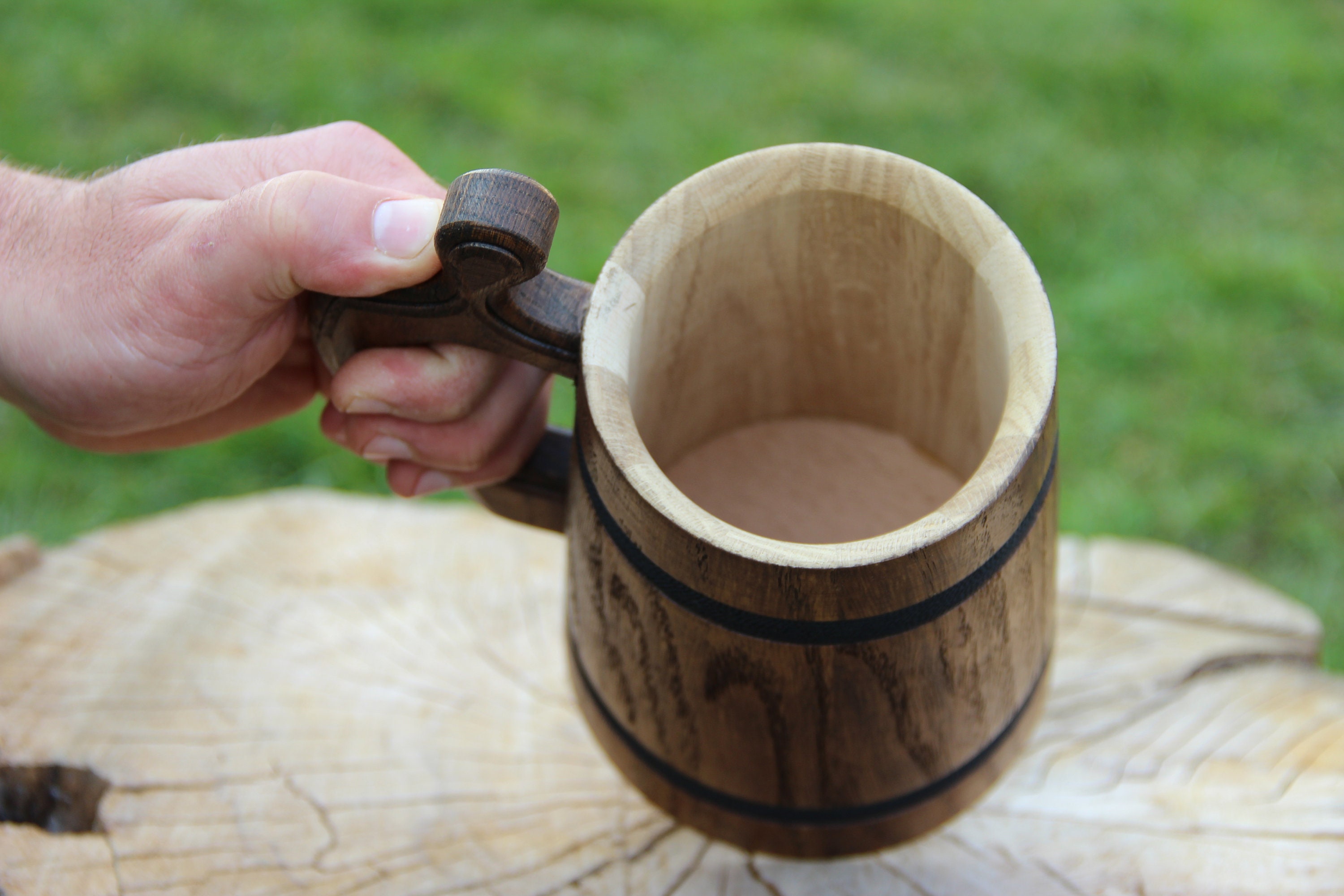 Wooden Tankard Groomsmen Gift Personalized Beer Mug Natural | Etsy