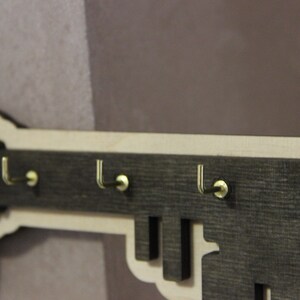 Key Shaped Key Holder, Key Storage Hanger, Rustic Key Hook, Wall Key ...