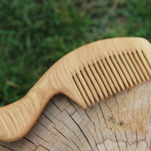 Natural Wood Comb, Hand Carved Comb, Beard Comb, Wooden Beard Comb ...