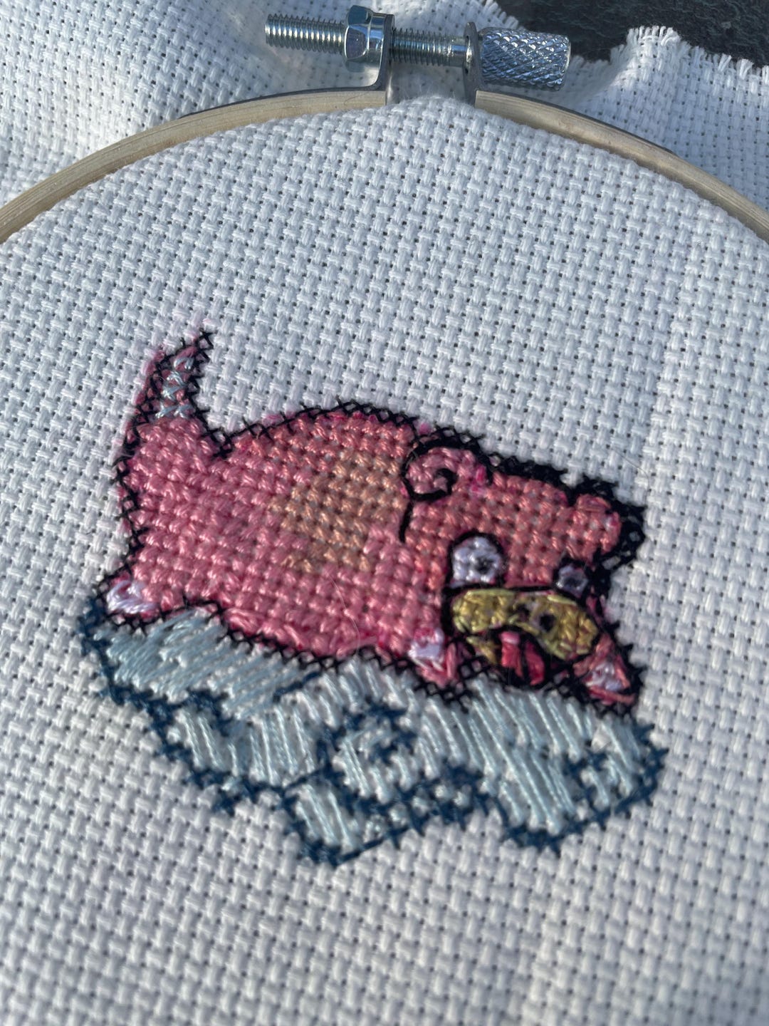 Cute Slow Poke Pokemon Cross Stitch - Etsy