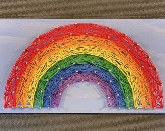 Rainbow String Art - Etsy