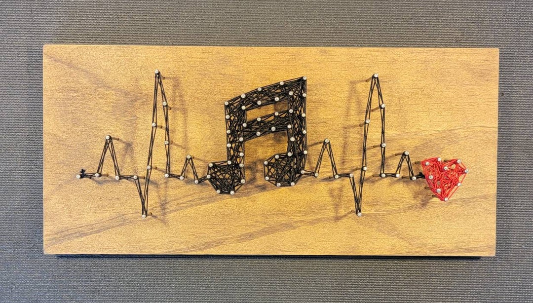 Music Heartbeat Line String Art - Etsy