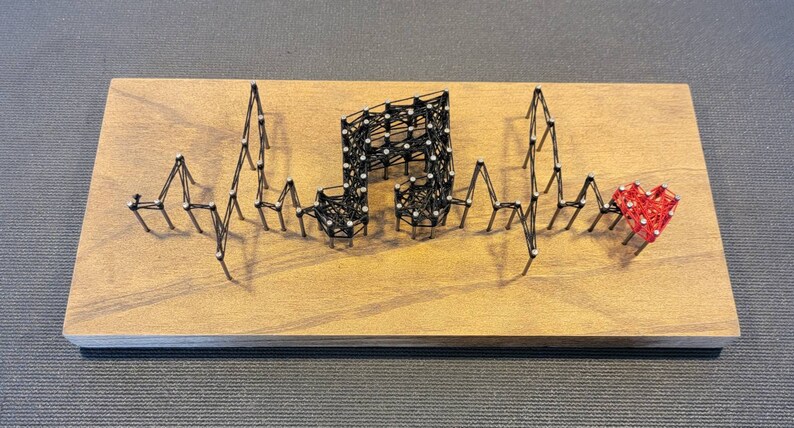 Music Heartbeat Line String Art - Etsy