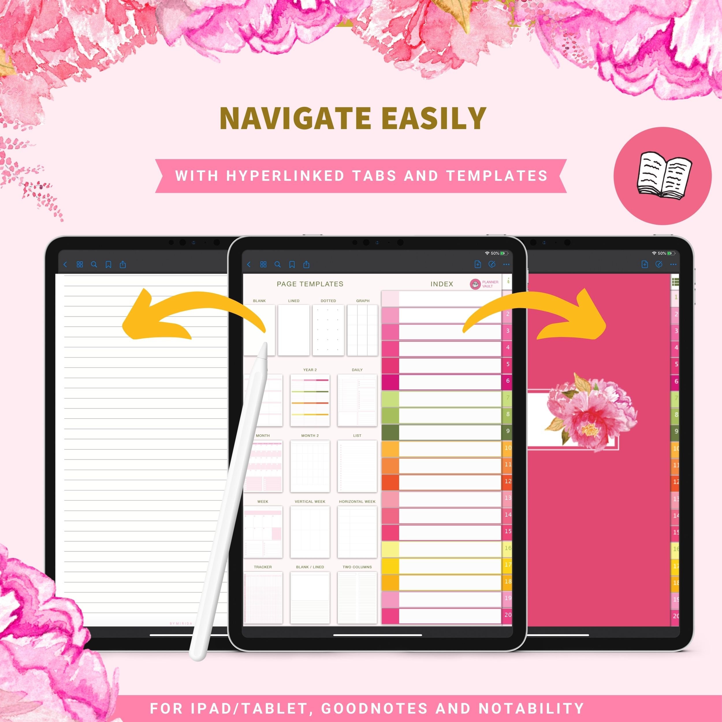 Digital NOTEBOOK Goodnotes Digital Journal iPad Diary for Samsung on ...