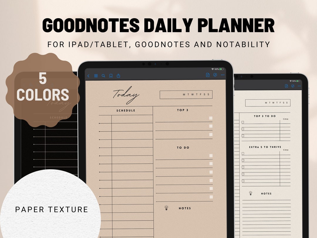 Daily Digital Planner Template Goodnotes to Do List Checklist PDF ...