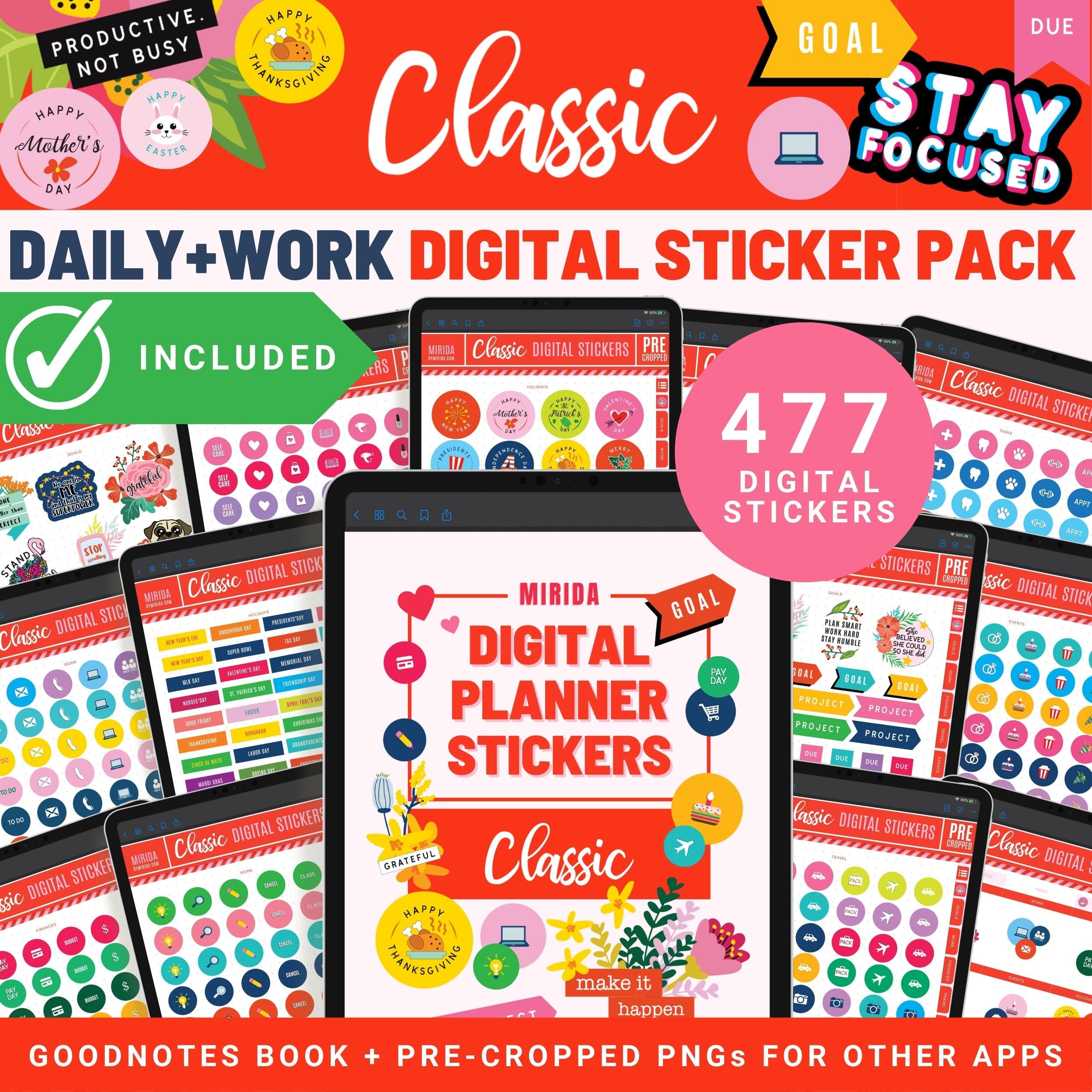 Ultimate DAILY LIFE Digital Sticker BUNDLE for Goodnotes Planner ...
