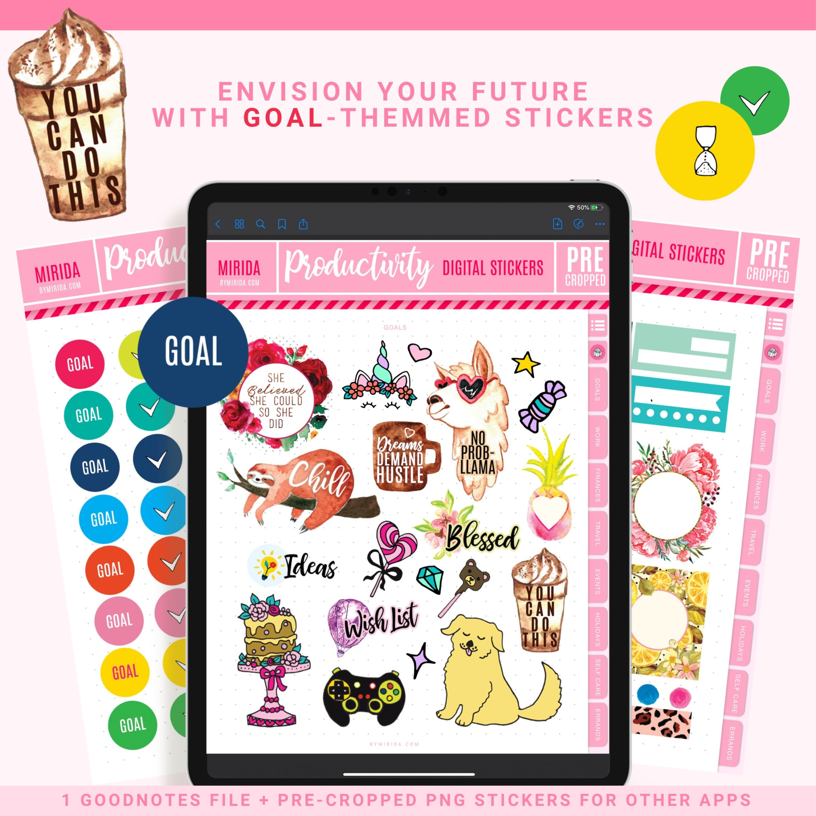 Goodnotes Stickers Everyday Digital Stickers Daily Life Digital Planner ...