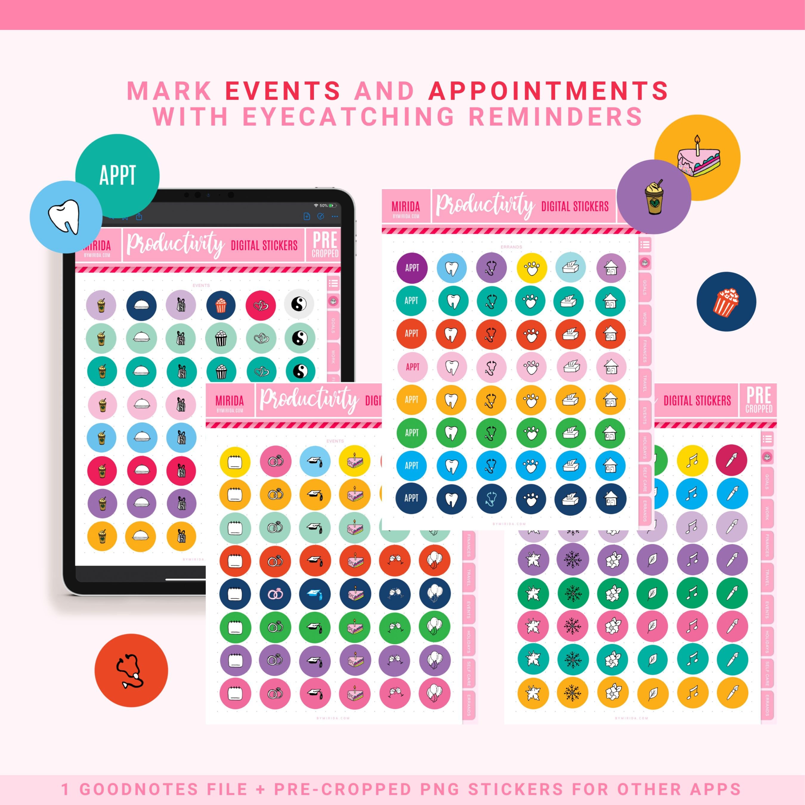 Goodnotes Stickers for Planer iPad Planning Digital Downloads ...