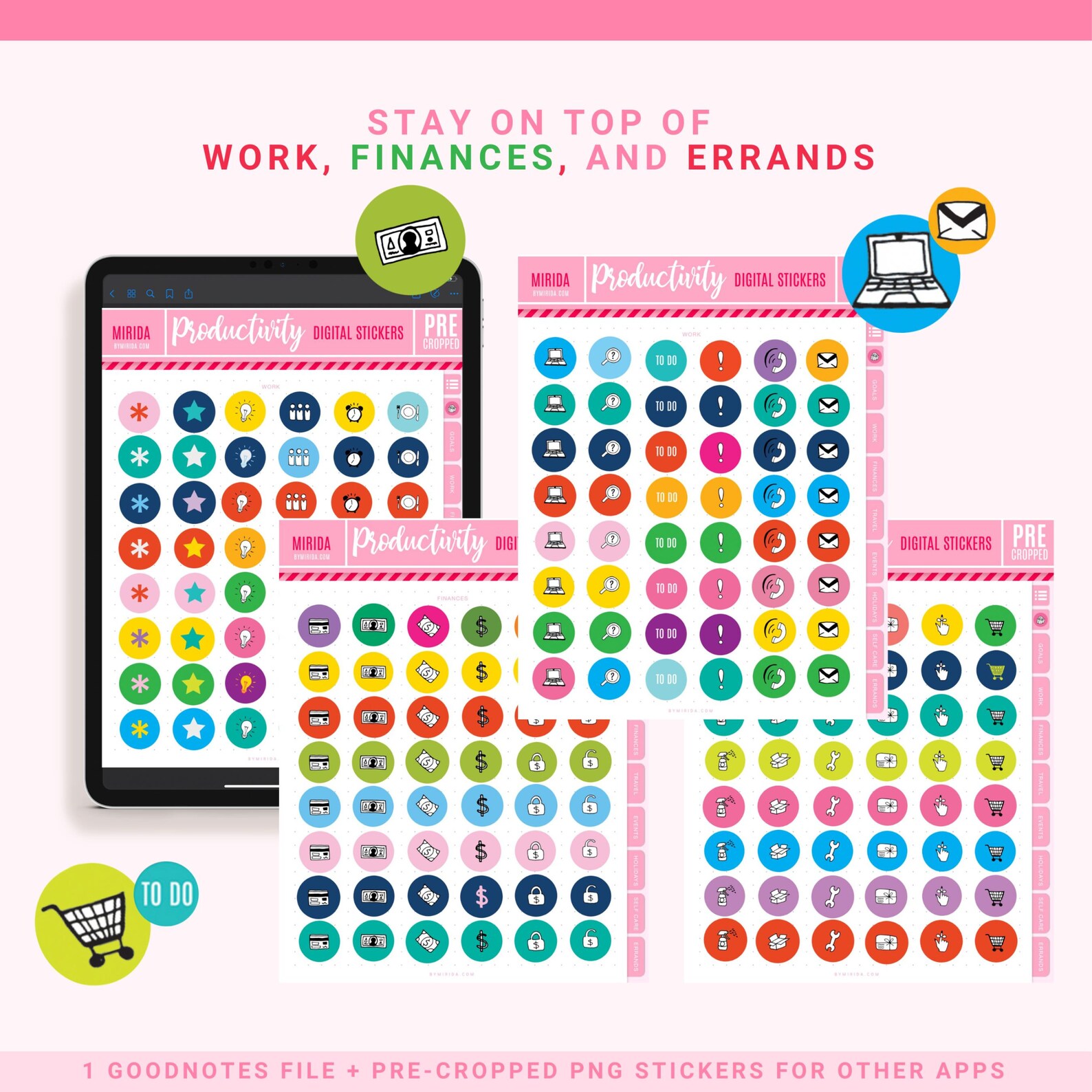 Goodnotes Stickers for Planer iPad Planning Digital Downloads ...