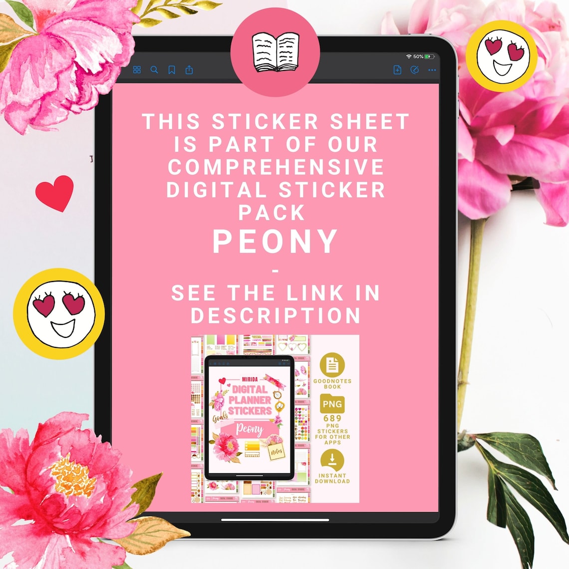 CALENDAR Stickers Goodnotes Numbers Digital Stickers MONTHS & WEEKDAYS ...