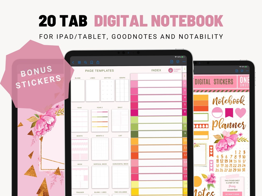 Digital NOTEBOOK Goodnotes Digital Journal iPad Diary for Samsung on ...