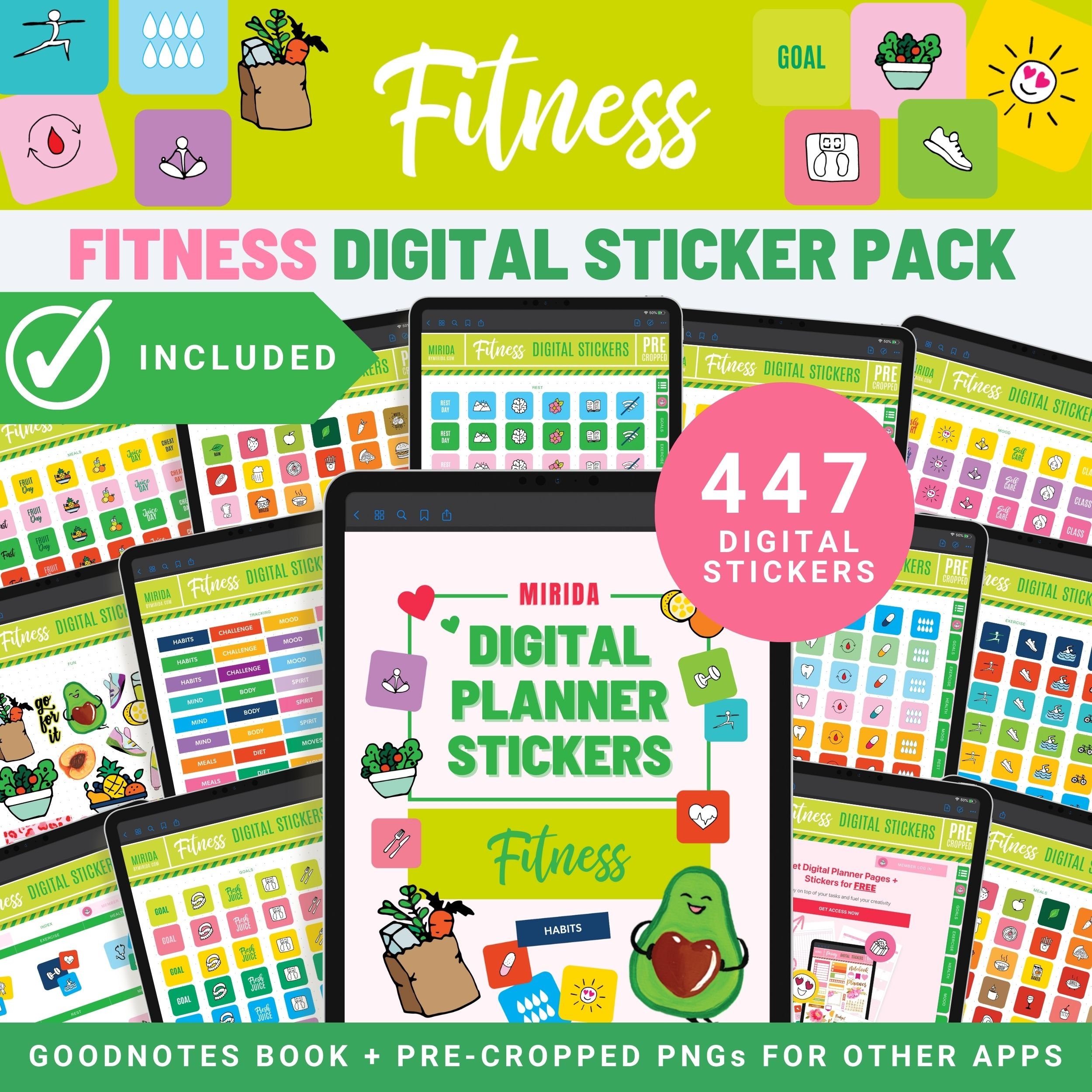 Ultimate DAILY LIFE Digital Sticker BUNDLE for Goodnotes Planner ...