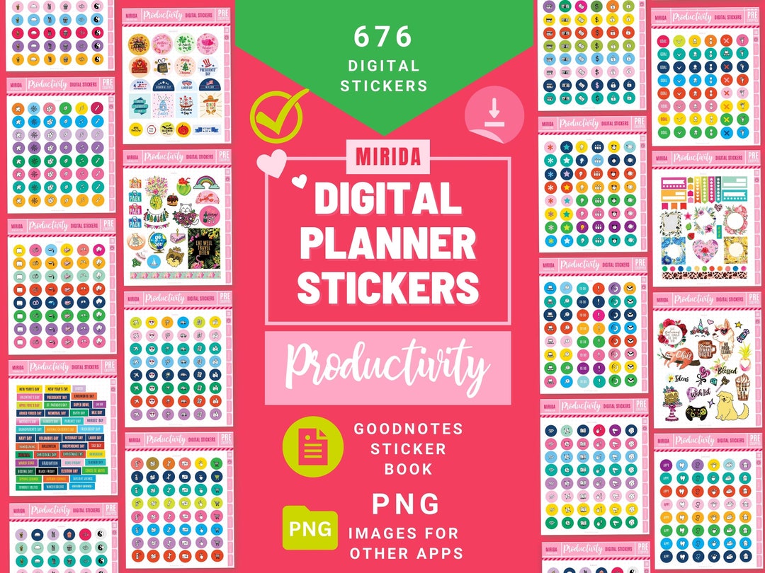 Goodnotes Stickers Everyday Digital Stickers Daily Life Digital Planner ...