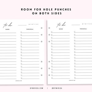 Minimal to Do List Printable PDF, Simple Tasks List Template ...