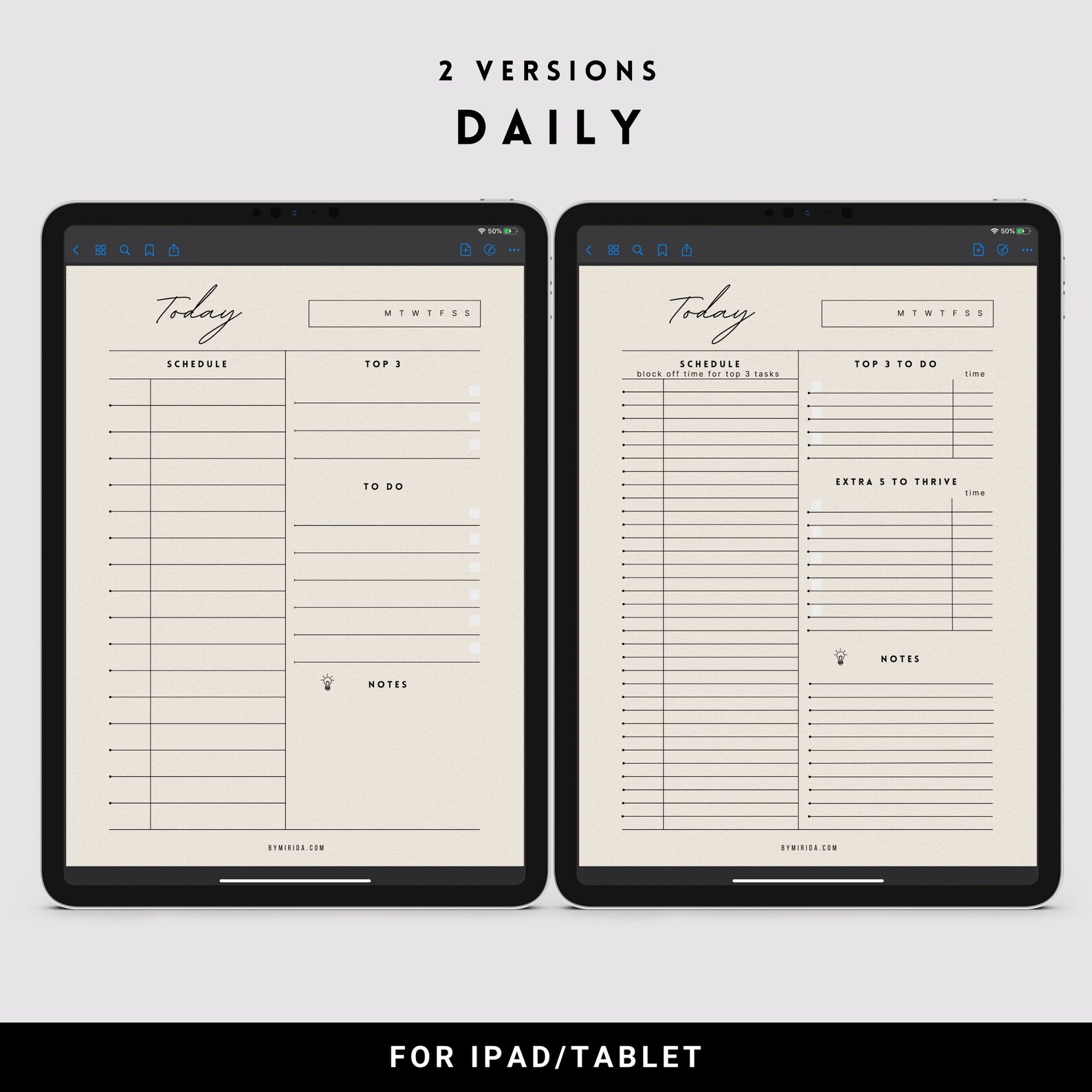 Goodnotes Weekly Planner Template Digital Weekly Undated Planner for ...