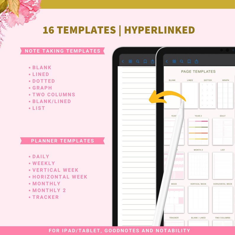 Digital NOTEBOOK Goodnotes Digital Journal iPad Diary for Samsung on ...