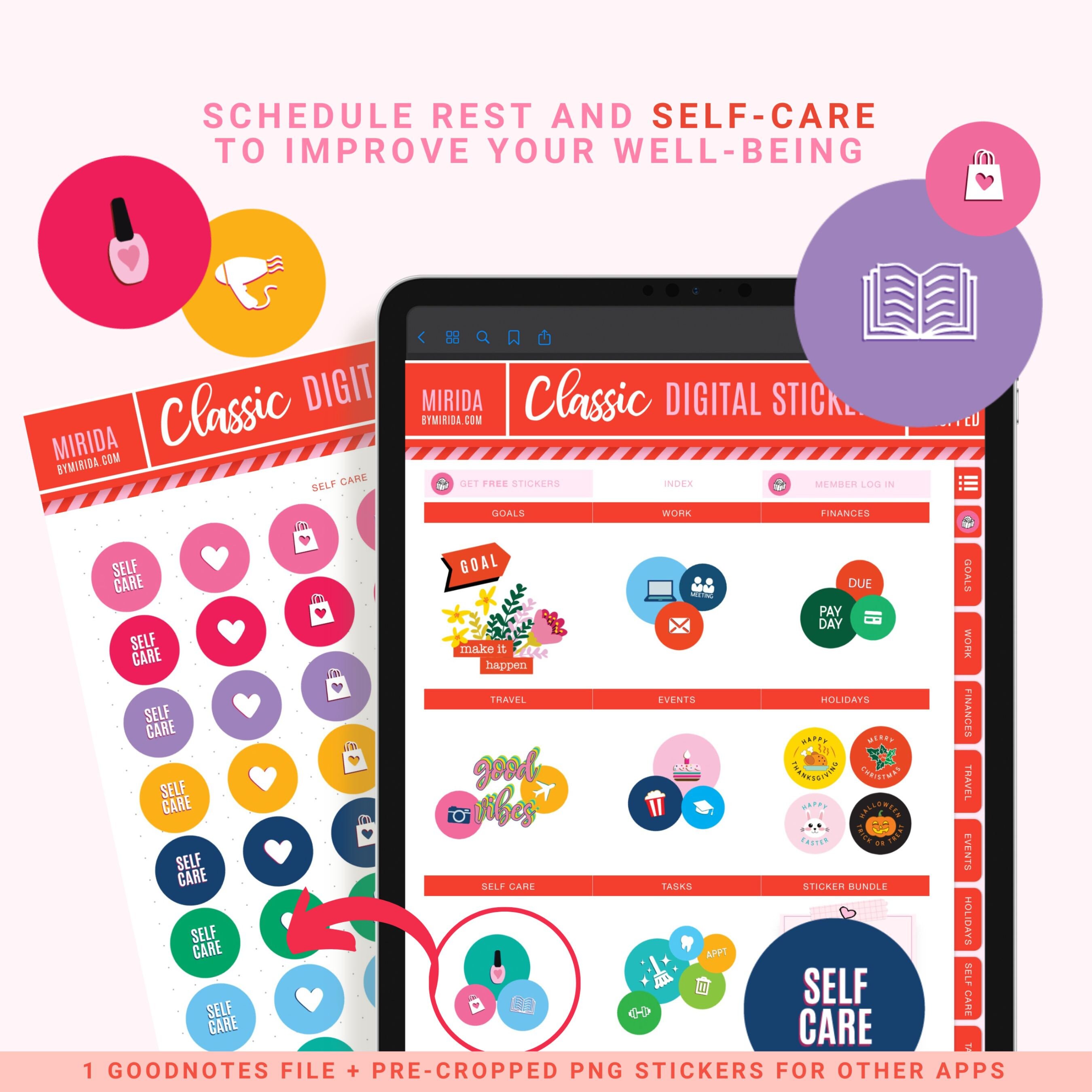 Goodnotes Stickers Everyday Digital Stickers Pack WORK Digital Planner ...