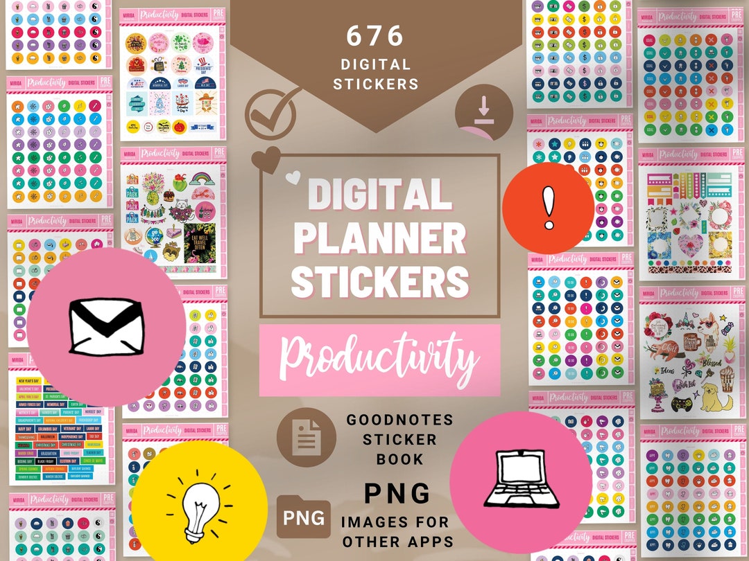 Goodnotes Stickers for Planer iPad Planning Digital Downloads ...