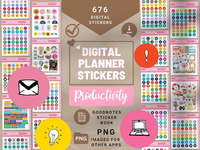 Goodnotes Stickers for Planer iPad Planning Digital Downloads ...