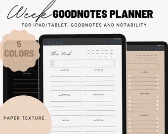 Goodnotes Weekly Planner Template Digital Weekly Undated Planner for ...