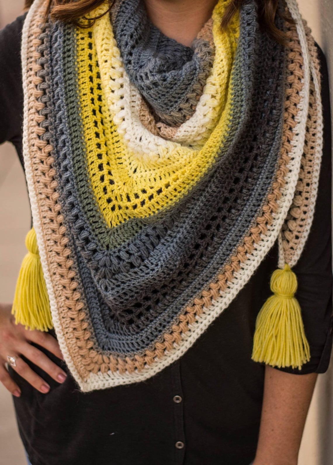 Triangle Scarf Crochet Pattern Crochet Shawl Crochet Scarf - Etsy