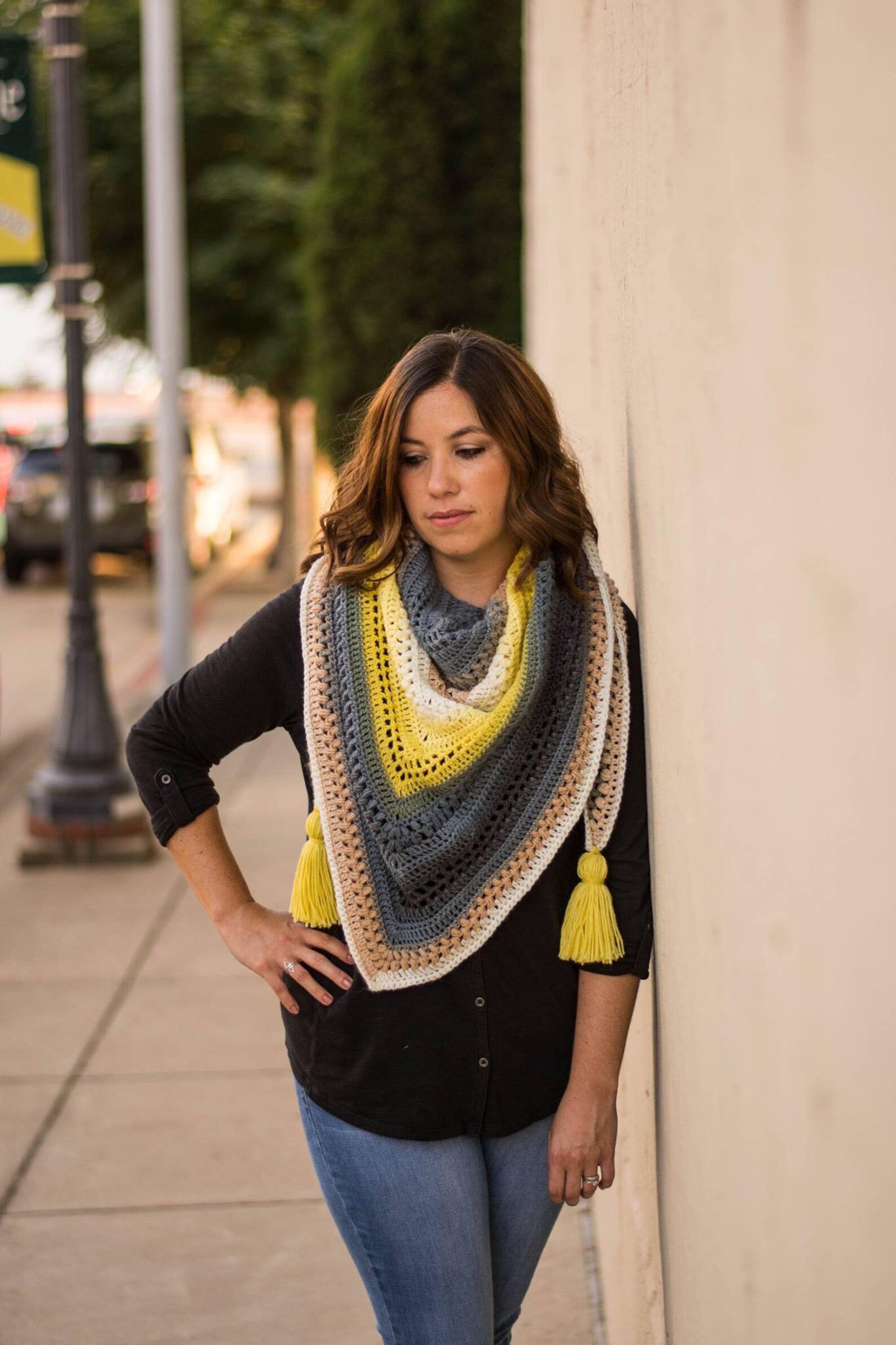 Triangle Scarf Crochet Pattern Crochet Shawl Crochet Scarf | Etsy