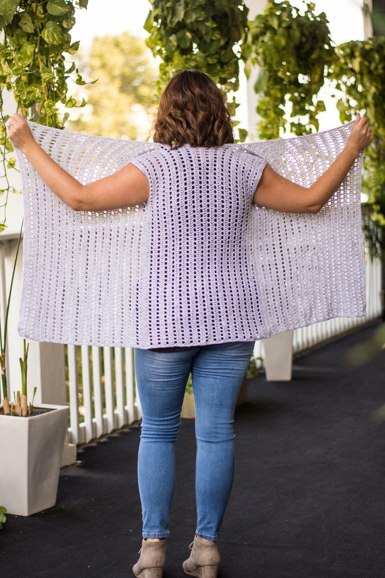 Waterfall Cardigan Crochet Pattern | Crochet Vest | Short Sleeve ...