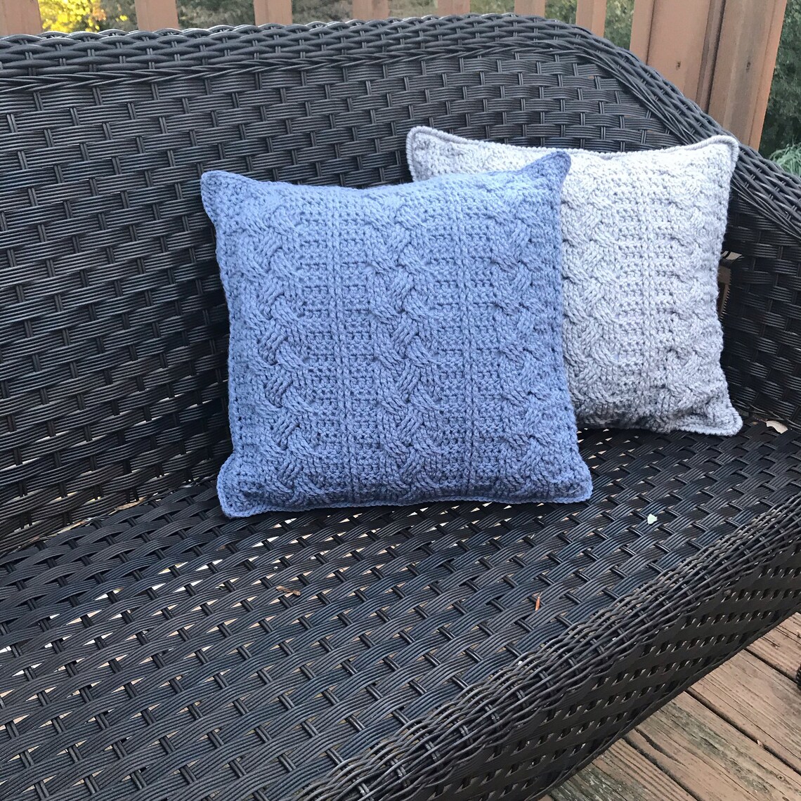 Braided Cable Throw Pillow Crochet Pattern Cable Crochet - Etsy