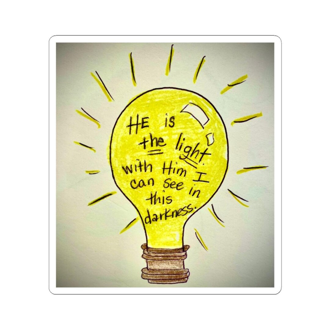 Inspirational Light Bulb Stickers, Laptop Decor, Faith-based Stickers ...