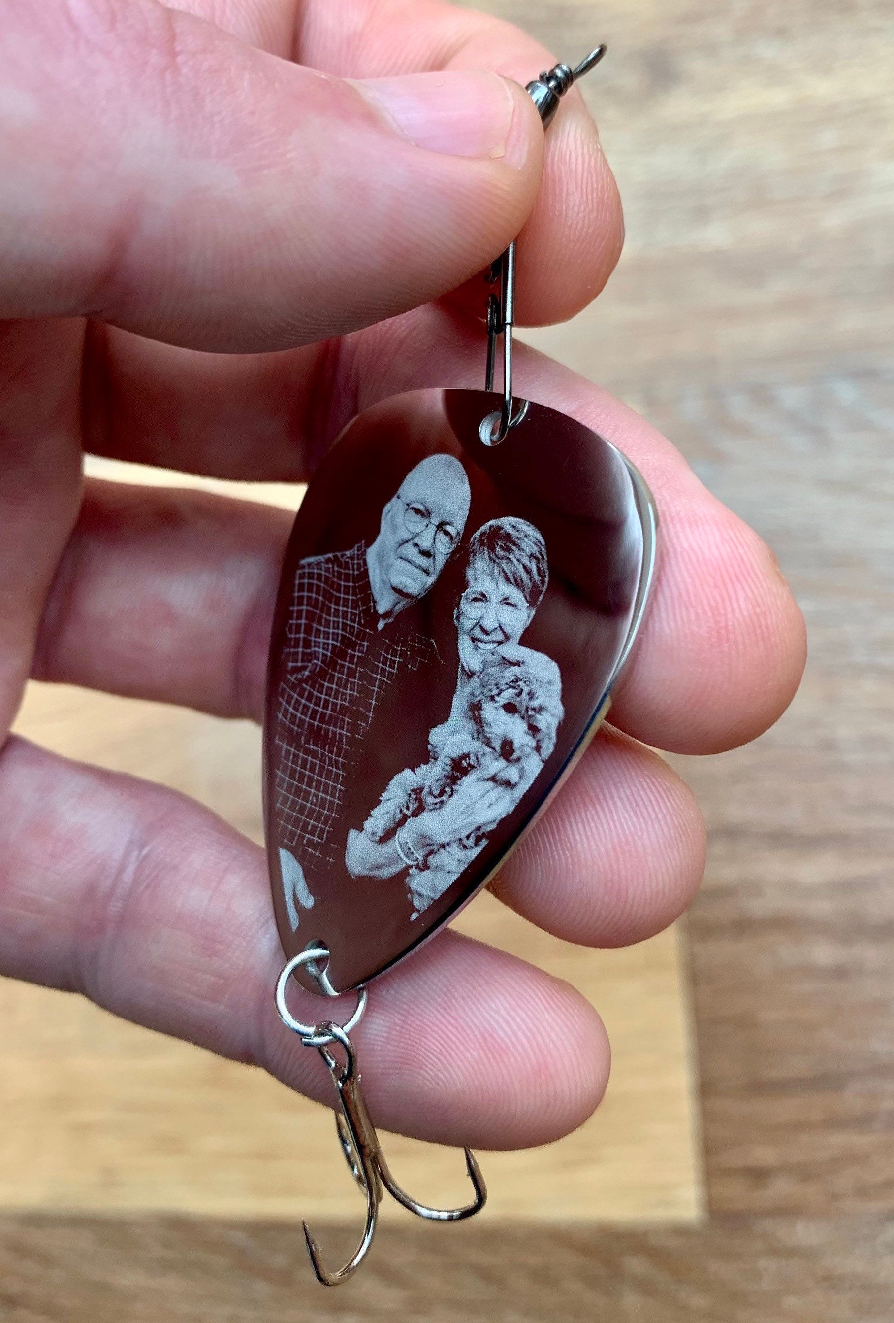 Fishing Lure Engraved Photo Personalised Fishing Gift - Etsy
