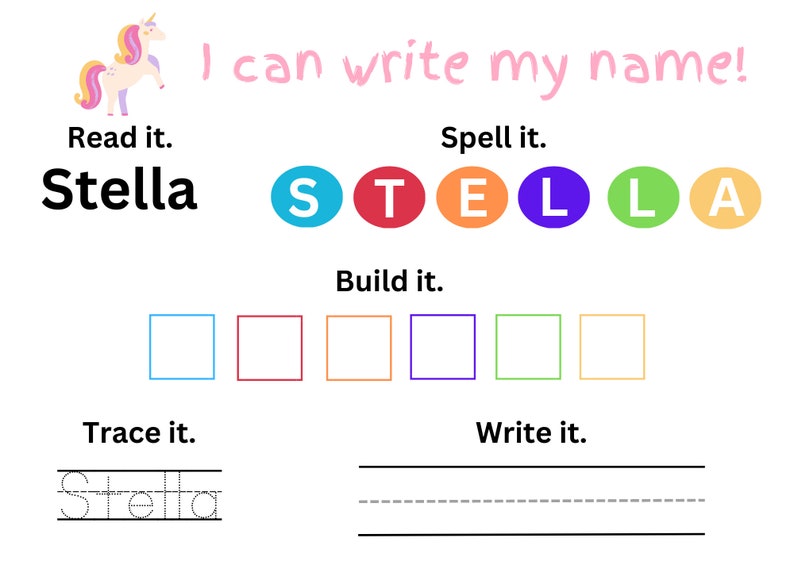 Custom Name Tracing Printable Personalized Handwriting Practice ...