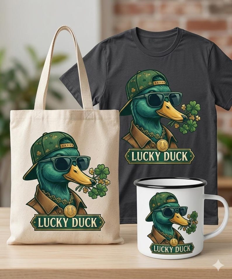 Lucky Duck PNG, Saint Patrick Duck Hunting Png, Boys Kids St Patricks ...