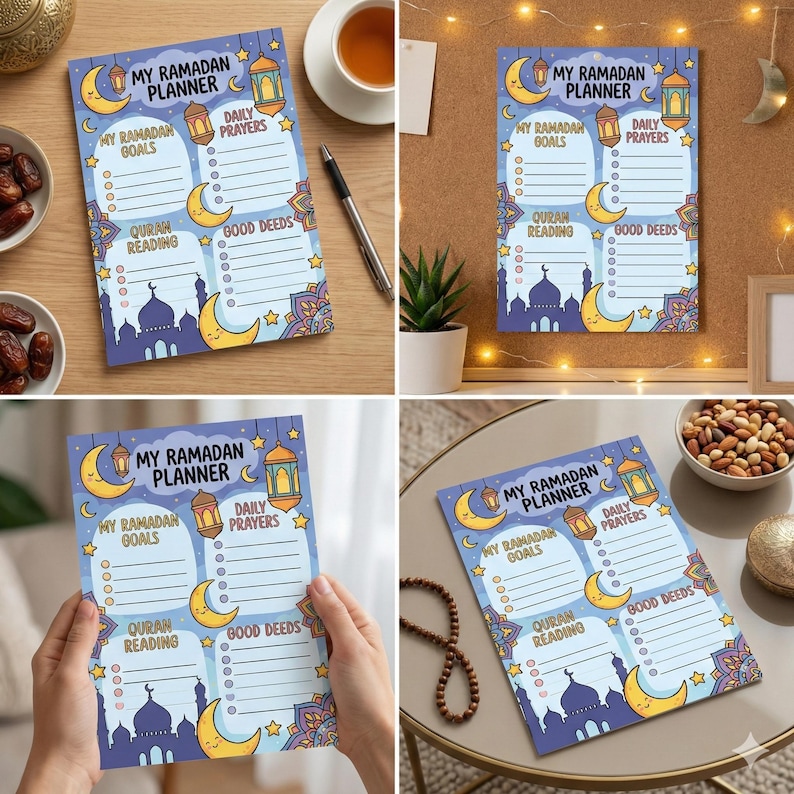 Buy Ramadan Planner for Kids 2026 Printable PDF, Muslim Activity Book ...