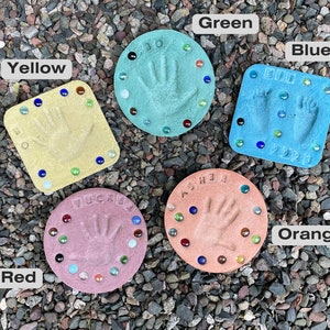 DIY Garden Stepping Stone Kit, Handprint Stepping Stone, Footprint ...