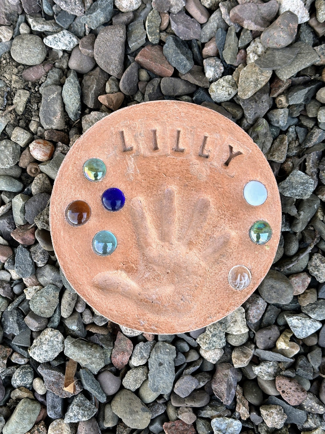 Handprint Garden Stone Kit - Personalized Gift for Green-thumbed ...