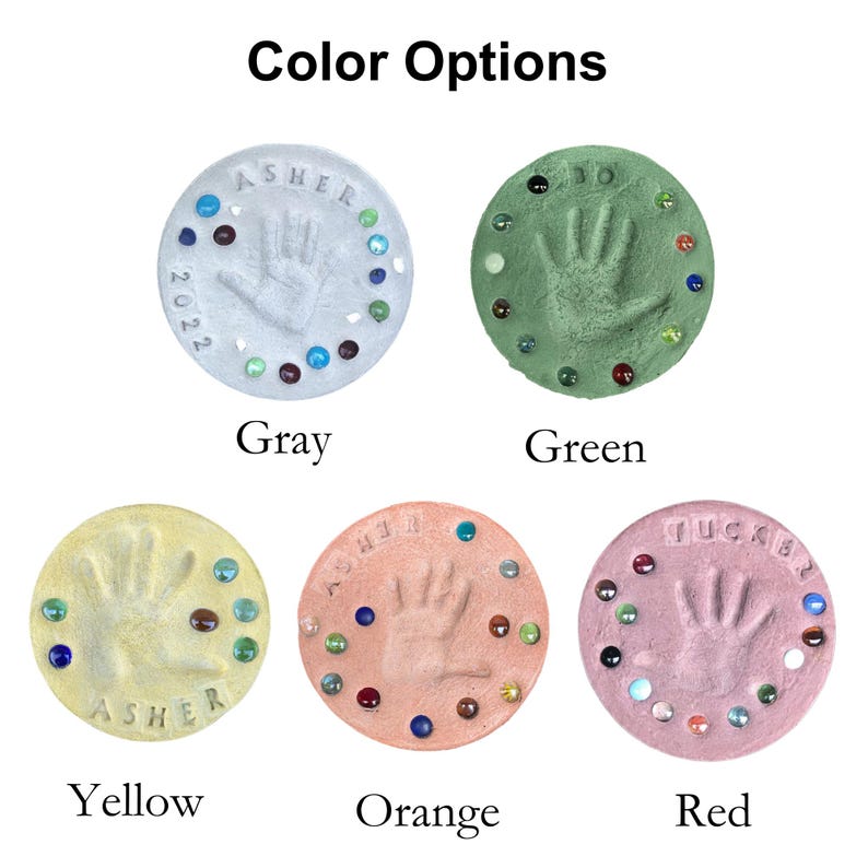 Colored DIY Stepping Stone Kit, Handprint Stepping Stone, Footprint ...