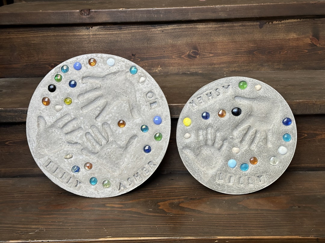 Grandma's Garden DIY Stepping Stone Kit - Personalized Handprint - Etsy