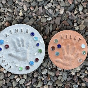 Colored DIY Stepping Stone Kit, Handprint Stepping Stone, Footprint ...