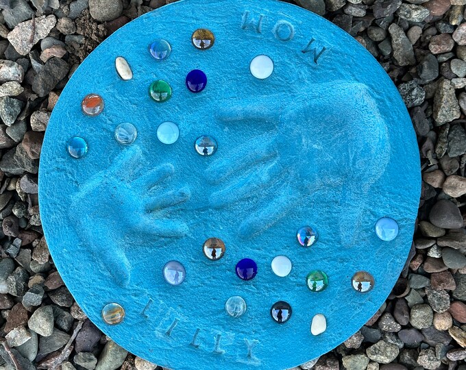 DIY Personalized Garden Stone Kit – Handprint Garden Stone – Fathers ...