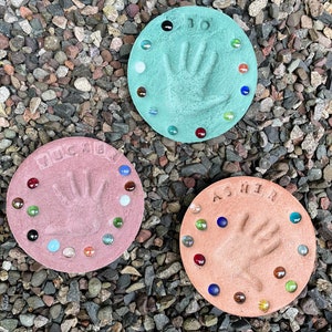 DIY Garden Stepping Stone Kit, Handprint Stepping Stone, Footprint ...