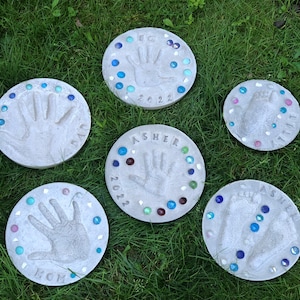 DIY Stepping Stone Kit, Handprint Stepping Stone, Footprint Stepping ...