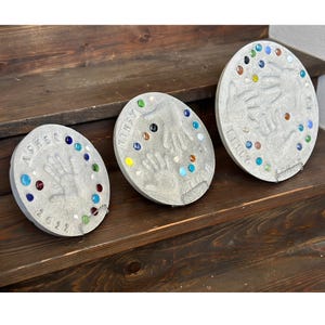 Outdoor Stepping Stone DIY Kit – Garden Cement Handprint Stone ...