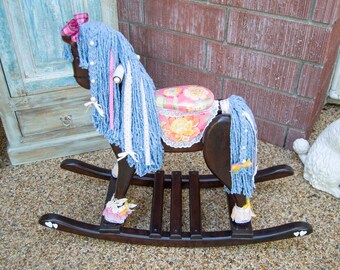Little Girl Rocking Horse - Etsy