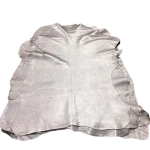 Soft Silver Goat Skin Leather Piece, Genuine Whole Hide - Etsy